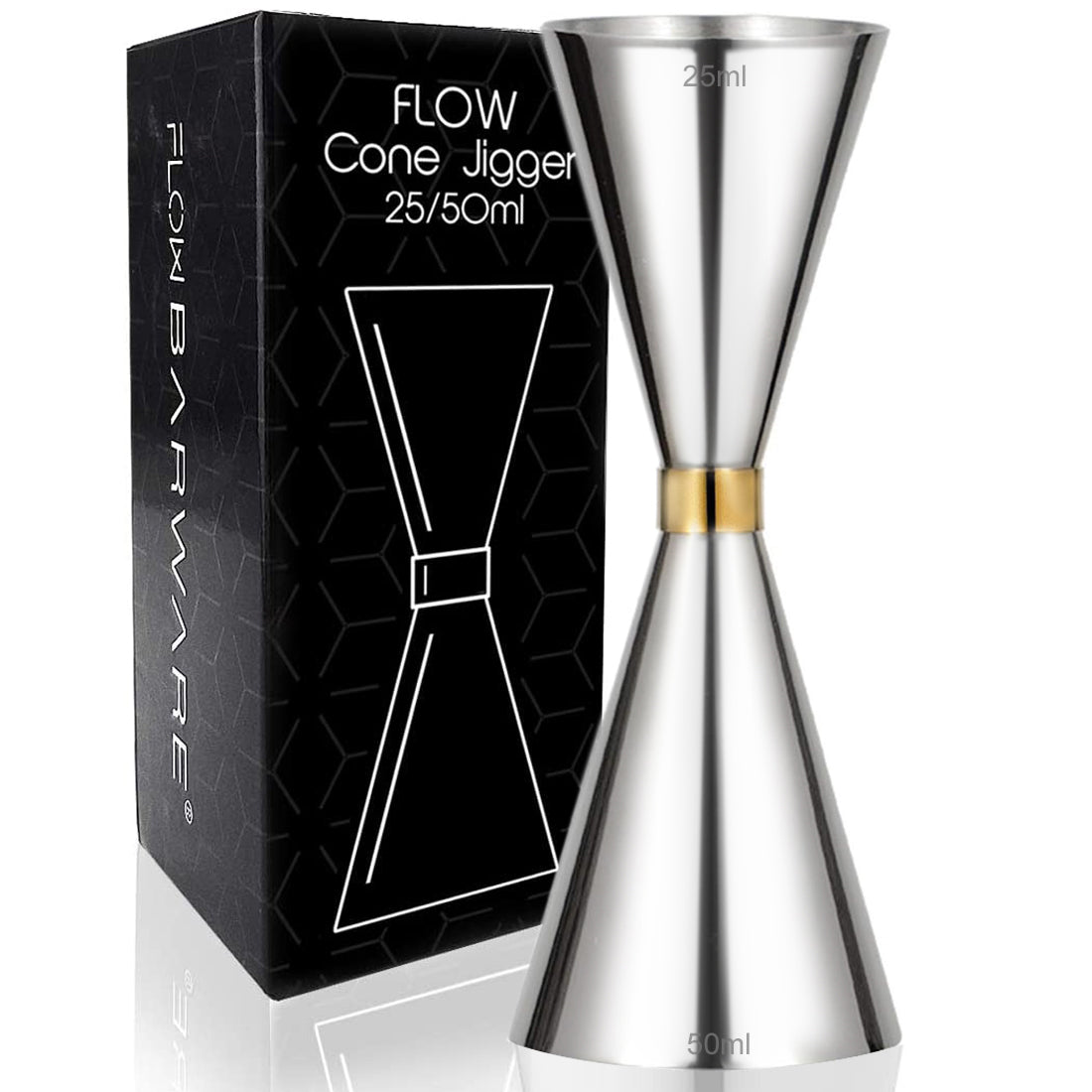 Cone Jigger Spirit Measure 25ml 50ml – FLOW Barware®