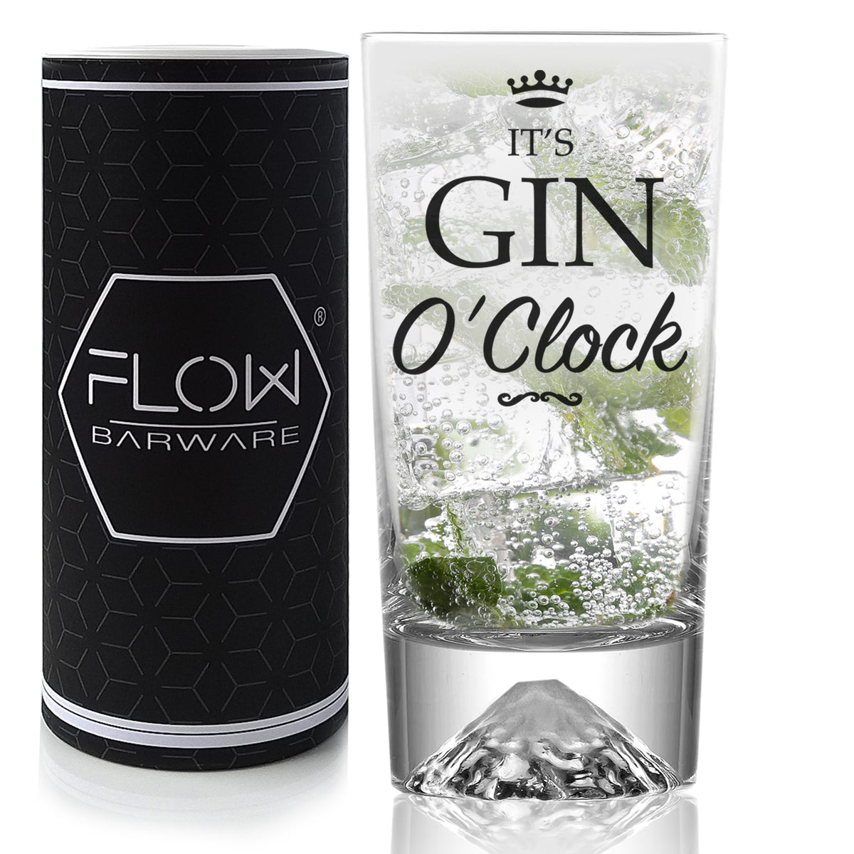 Gin O'clock Highball Gin Glass – FLOW Barware®