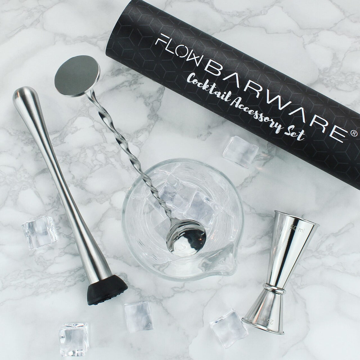 Stainless Steel Cocktail Accessory Set – FLOW Barware®