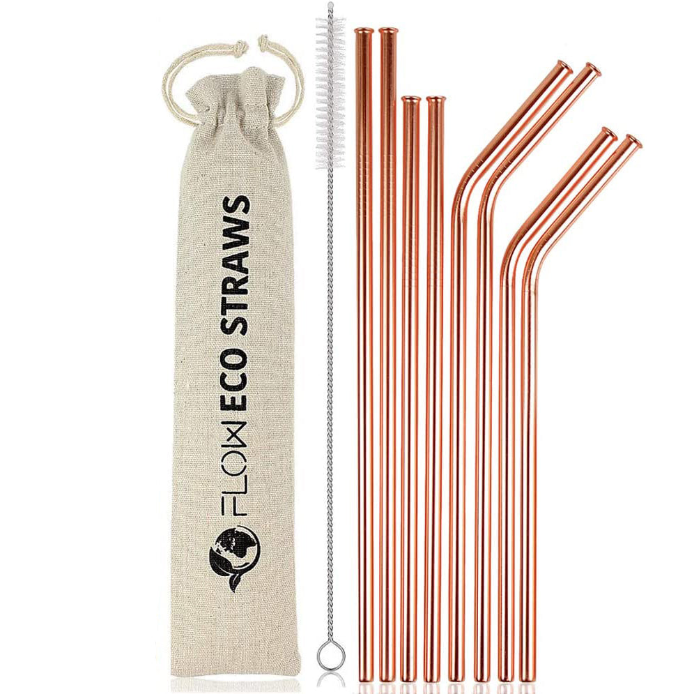 Copper Metal Drinking Straws – FLOW Barware®